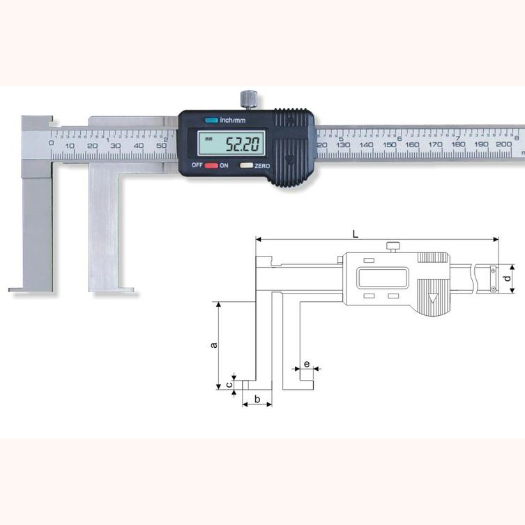 Calipers, Digital Caliper, Inside Groove Digital Calipers with Knife Points