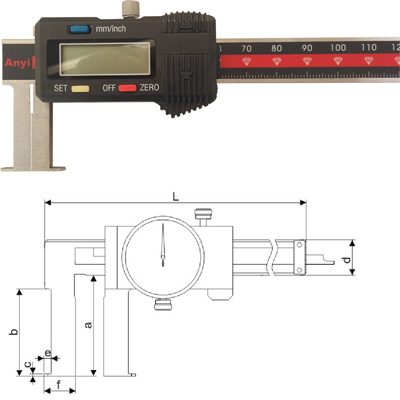 Calipers, Electronic Caliper, Inside Groove Digital Calipers with Flat ...